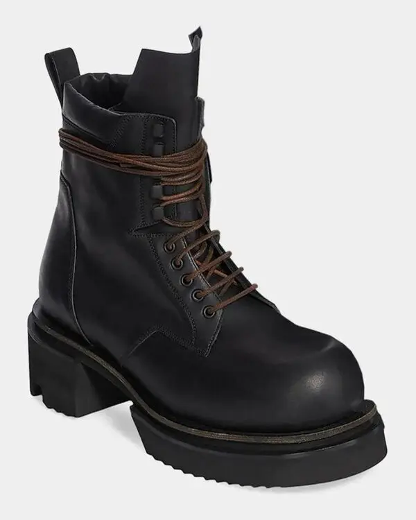 Rick Owens Low Army Bogun Leather Boots