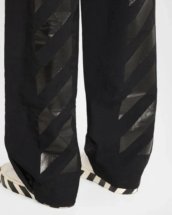 Off-White Apos;s Glossy Arrow Nylon Track Pants