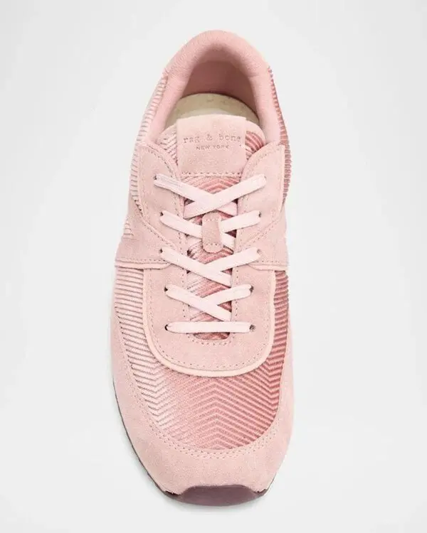 Rag & Bone Retro Suede Trainer Sneakers - Sakura Cor