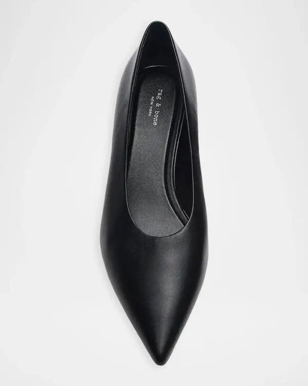 Rag & Bone 40mm Paloma Leather Pumps - Black