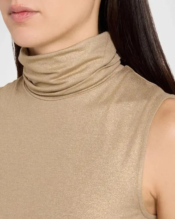 Majestic Filatures Soft Touch Shimmer Turtleneck Tank