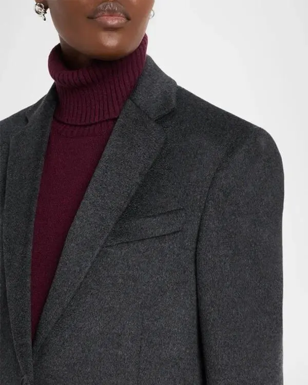 Michael Kors Nico Brushed Cashmere Single-breasted Tailored Jacket