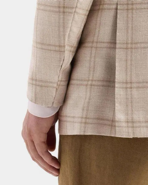 Kiton Apos;s Windowpane Plaid Single-breasted Sport Coat