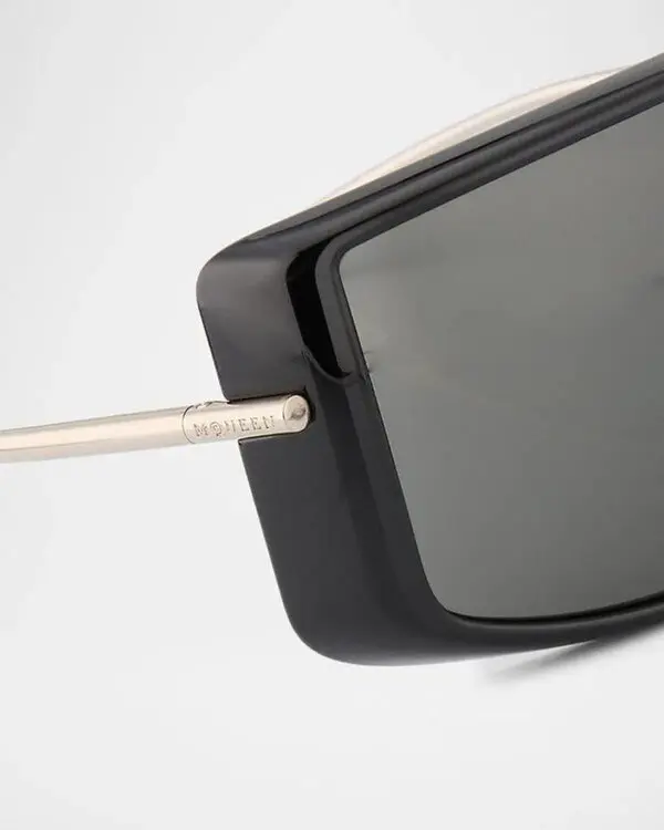 Alexander McQueen 99mm T-bar Visor Sunglasses