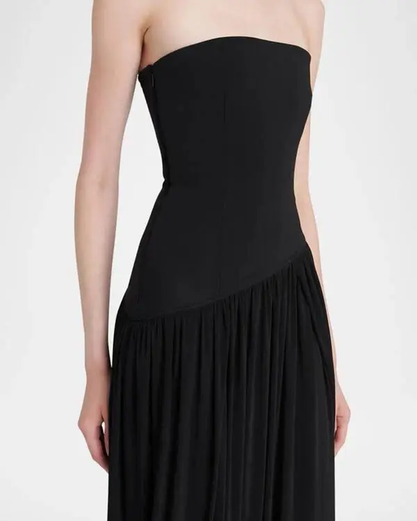 FERRAGAMO Strapless Drop-waist Bubble Evening Gown