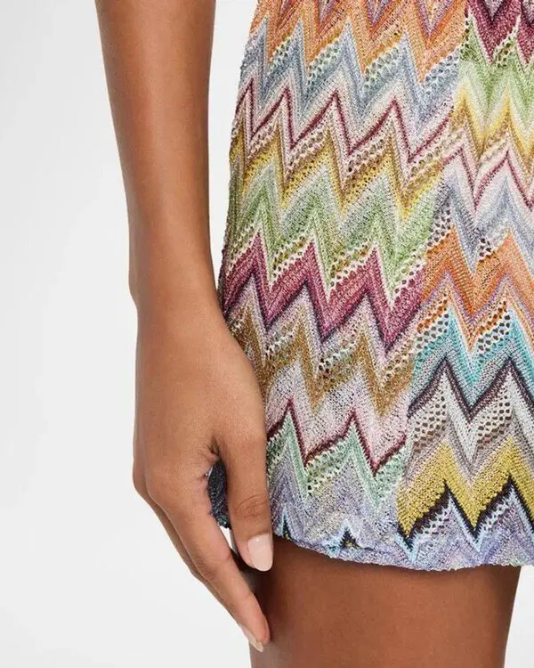 Missoni Zig-zag Lame Shorts Coverup