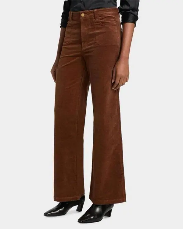 Paige Anessa Cotton-blend Corduroy Wide-leg Pants