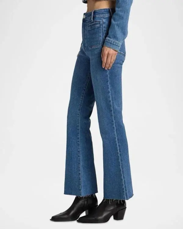 Paige Marlow Skimmer Welt Pocket Flared Jeans