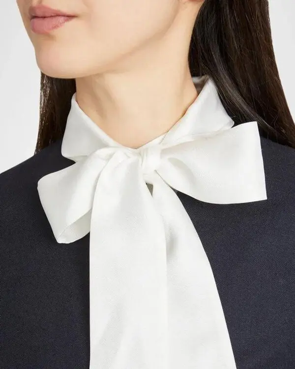 Thom Browne Tie-neck Straight Shift Dress - Navy