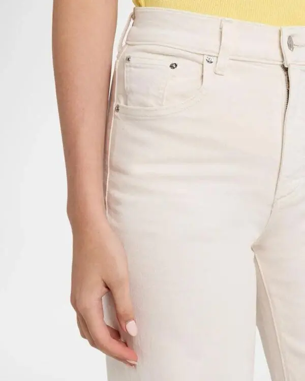 LE JEAN Column High-rise Straight-leg Jeans - Bone