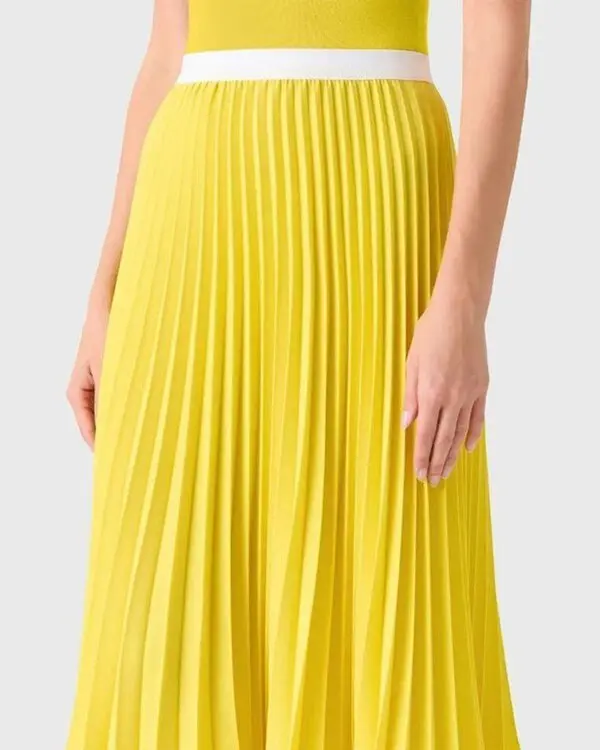 Akris Techno Crepe Plisse Midi Skirt