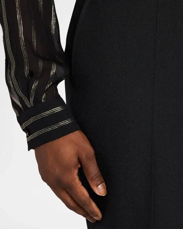 Valentino Garavani Apos;s Wool Blend Straight Leg Trousers