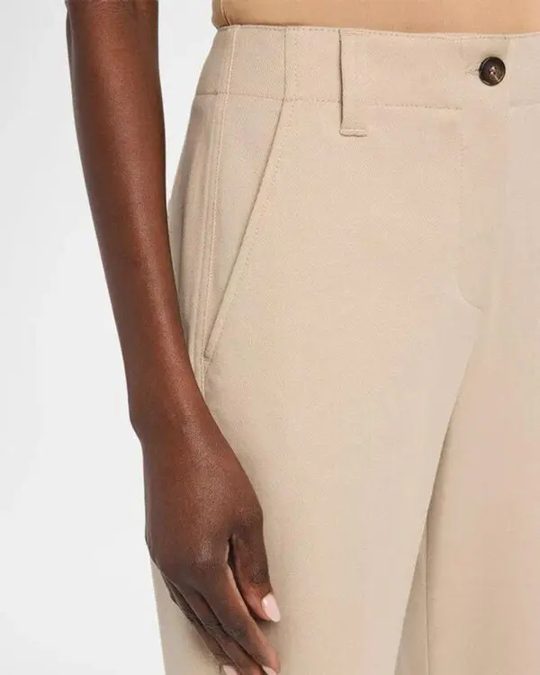 Brunello Cucinelli Cotton Twill Kickflare Ankle Pants