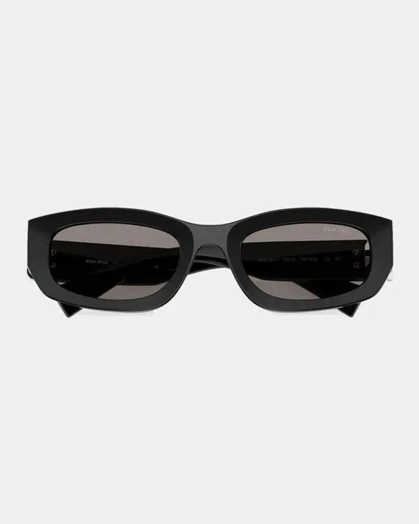 Miu Miu B04sf 53mm Rectangular Sunglasses - Black