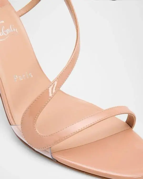 CHRISTIAN LOUBOUTIN 80mm Rosa Z Patent Sandals - Blush
