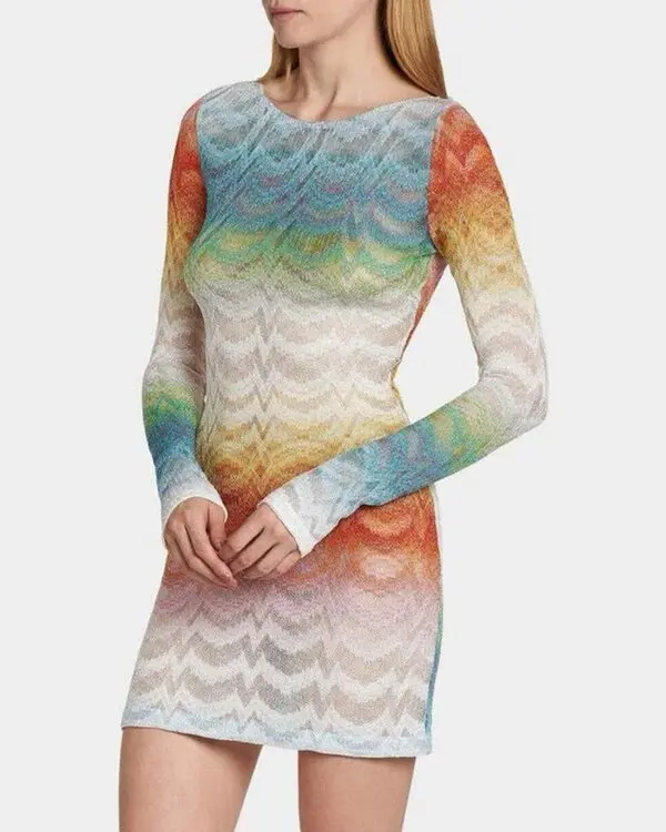 Missoni Zig Zag Knit Mini Dress Coverup