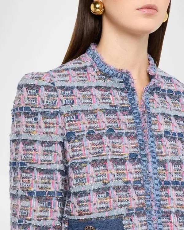 MAISON COMMON Boxy Tweed Cotton Jacket
