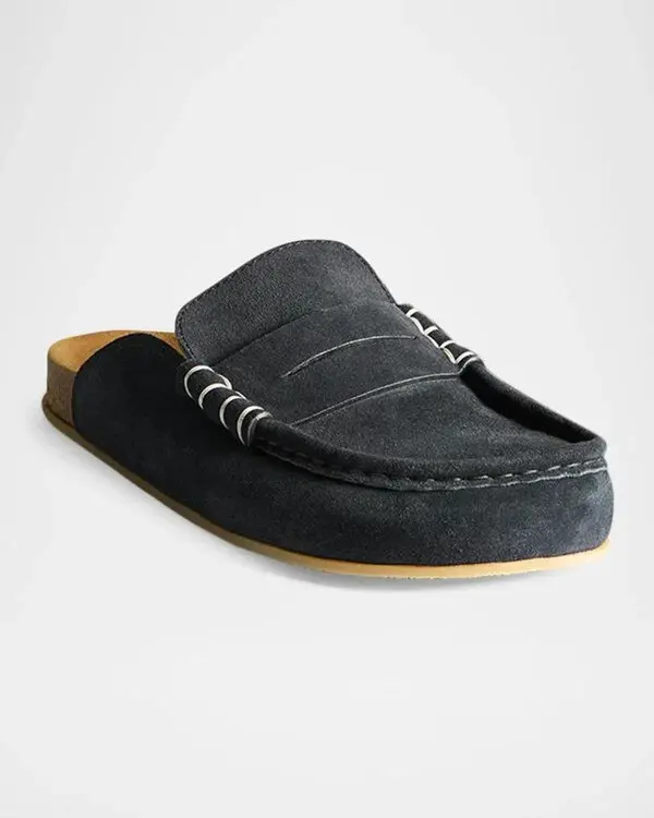 JW Anderson Apos;s Stitched Suede Loafer Mules
