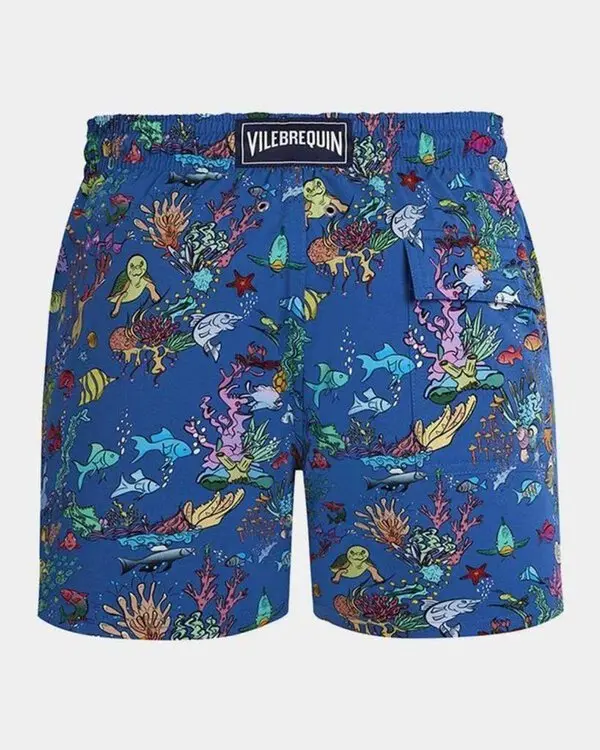 Vilebrequin Apos;s Stretch Aquarium-print Swim Trunks