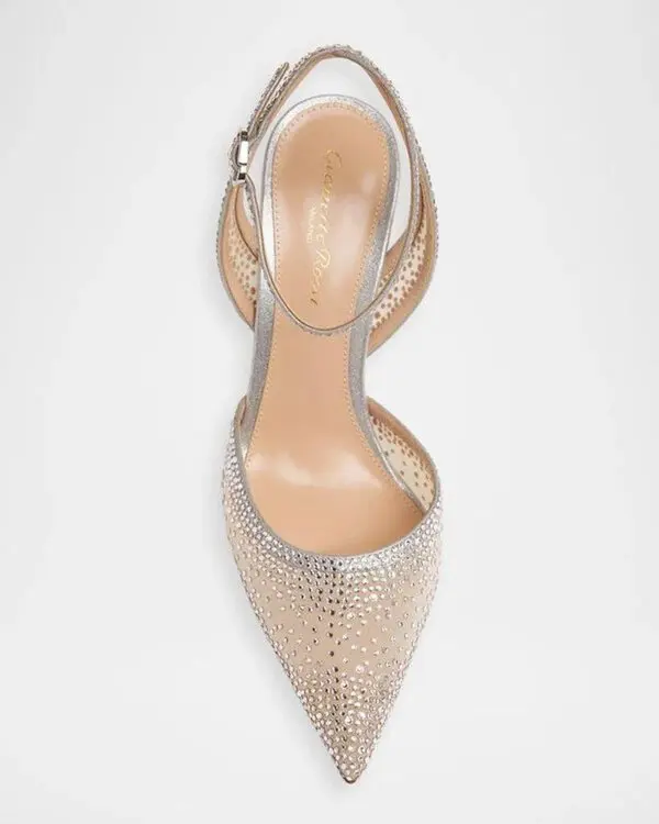 GIANVITO ROSSI 95mm Burma Embellished Mesh Pumps - Sinu
