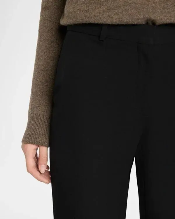 THE ROW Coleman Wool Straight-leg Pants - Black