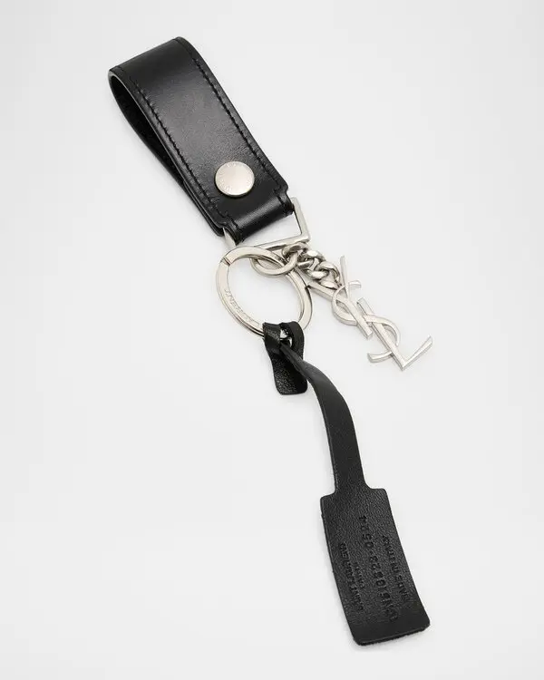 Saint Laurent Apos;s Cassandre Leather Keychain
