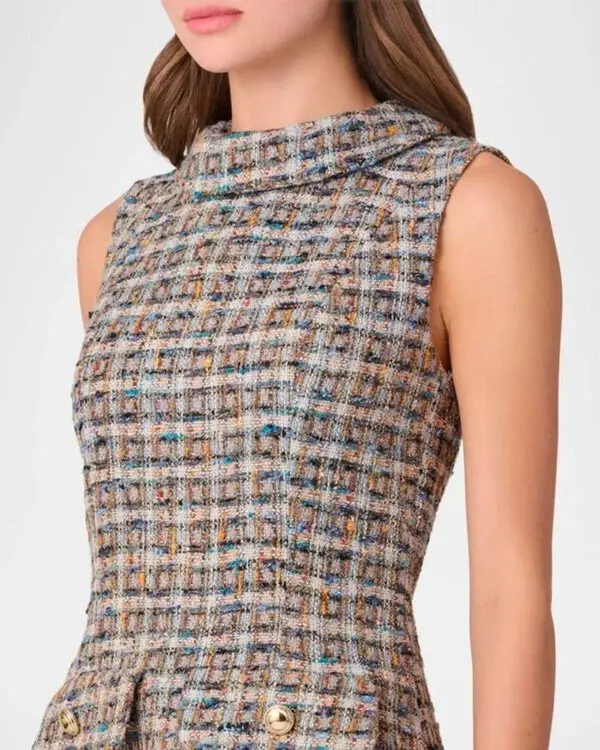 Shoshanna Charlotte Shimmer Tweed Mini Dress