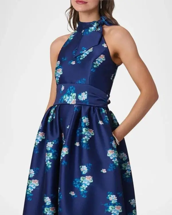 Shoshanna May Floral Satin Maxi Dress