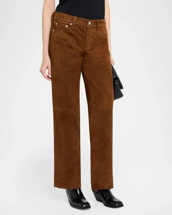 Rag & Bone Cam Low-rise Suede Pants