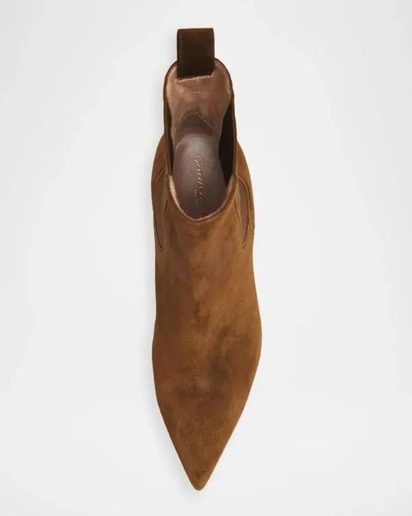 GIANVITO ROSSI 120mm Suede Pointed-toe Booties - Texa