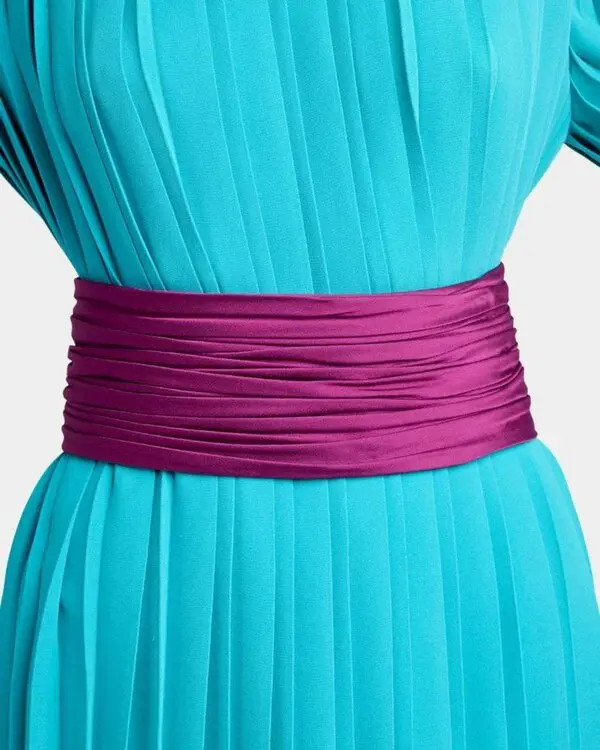 Valentino Garavani Ruched Satin Cummerbund Waistband