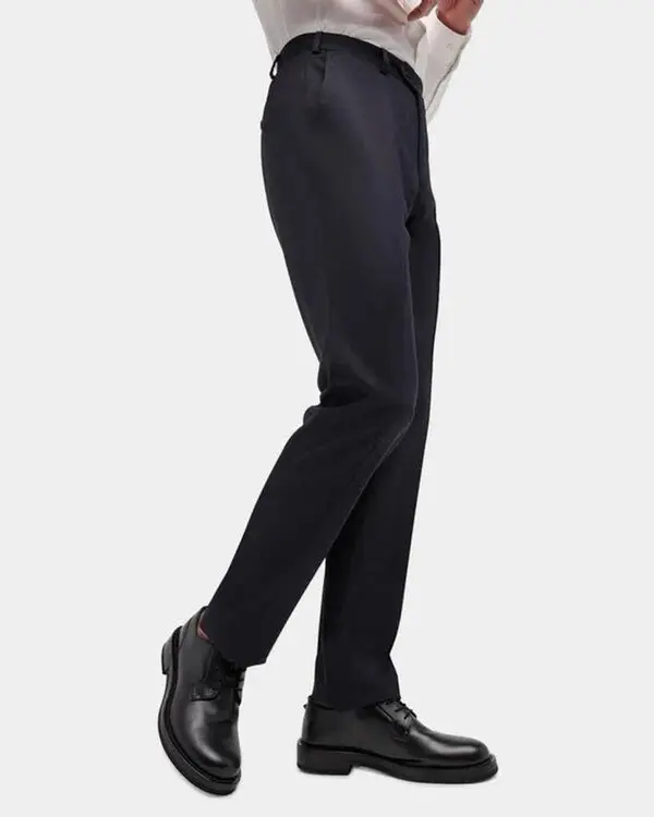 Emporio Armani Basic Flat-front Wool Trousers