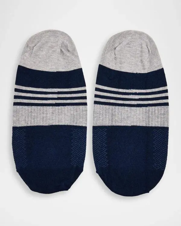 Marcoliani Apos;s Invisible Touch Cotton No-show Socks - Blue Gray