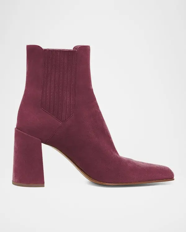Gabriela Hearst Luke 90mm Suede Ankle Boots - Plum
