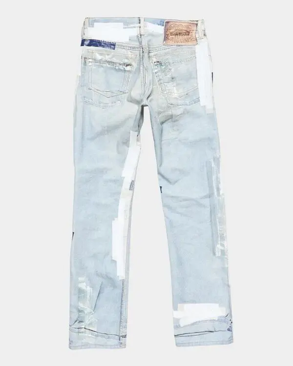 Acne Studios Apos;s 1996 Trompe-loeil Tape Straight Leg Jeans