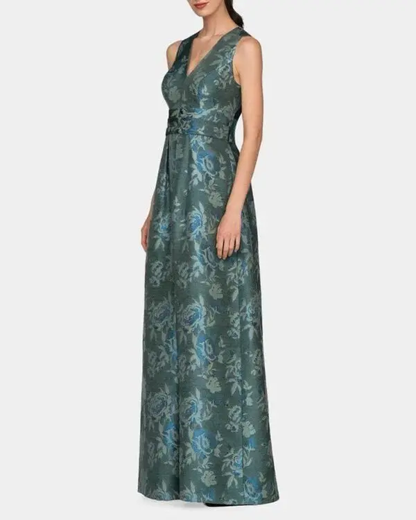 KAY UNGER Cameron Floral A-line Gown