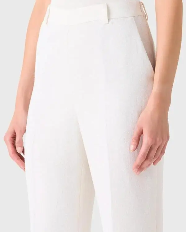Akris Linen-wool Straight-leg Trousers - Ecru