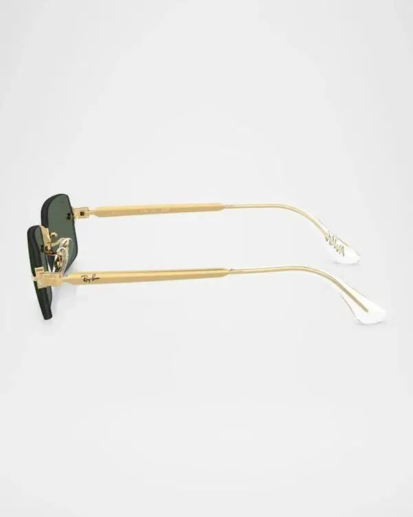 Ray-ban X A$ap Rocky & Apos;s Rb3928 Rimless Metal Rectangle Sunglasses - Grey Multi