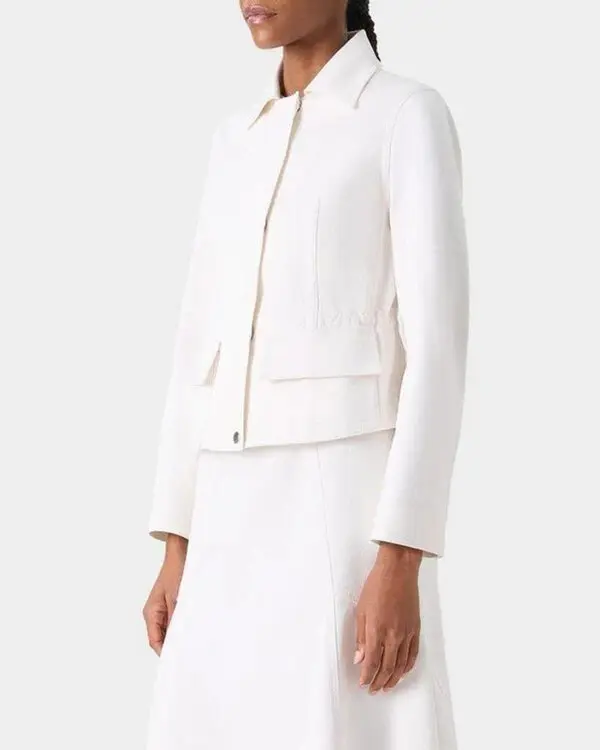 Akris Hugh Stretch Denim Zip Jacket