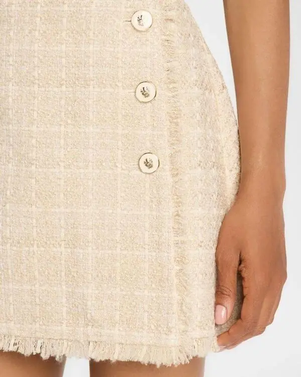 Ramy Brook Tweed Wrap Mini Skirt