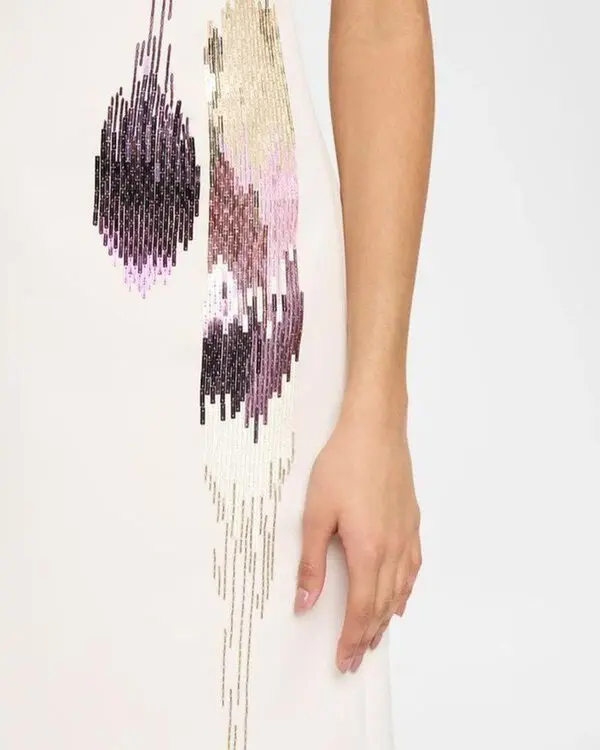 Bibhu Mohapatra Embellished Cady Sleeveless Sheath Dress