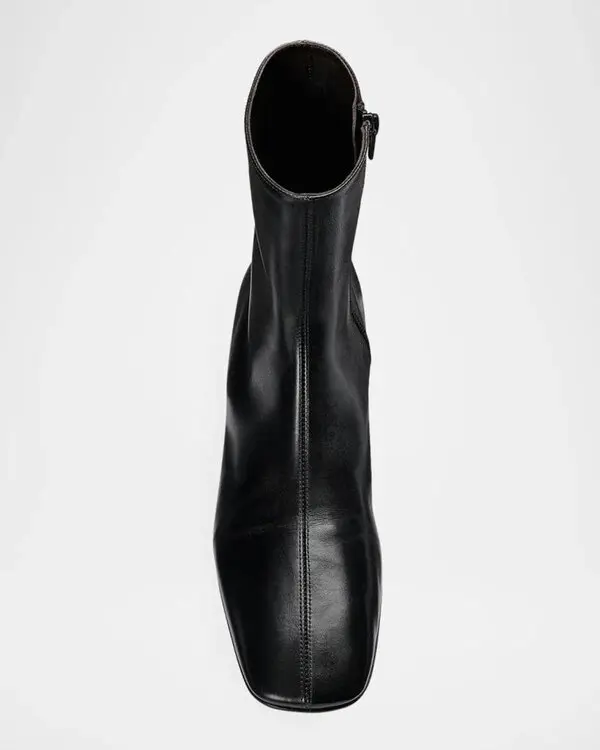 THE ROW Cindy Leather Ankle Boots