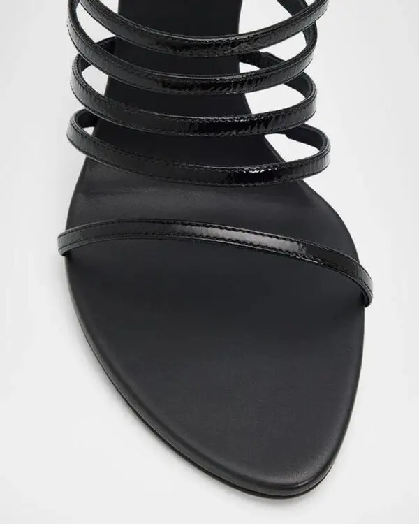 Alaïa 110mm Strappy Patent Leather Sandals