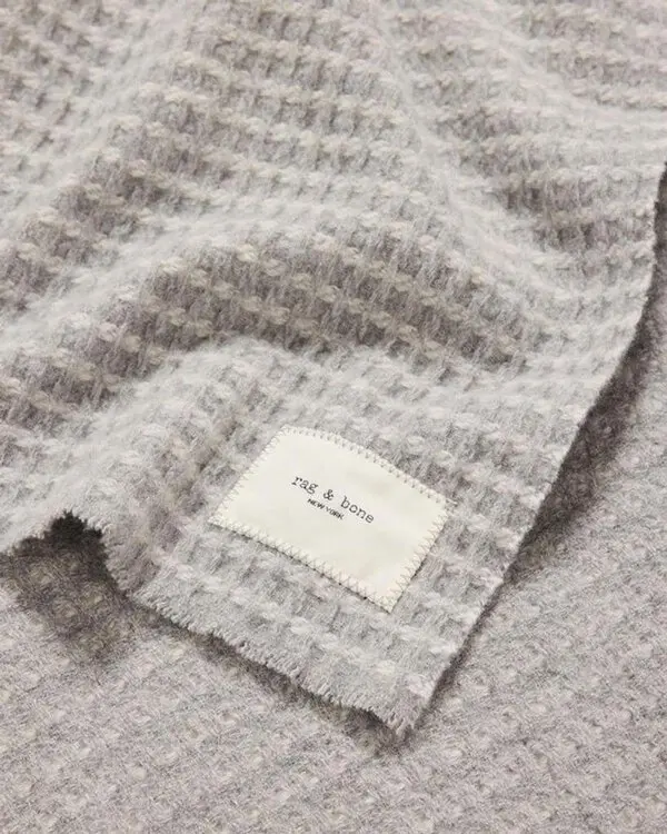 Rag & Bone Joni Waffle-knit Poncho - Grey