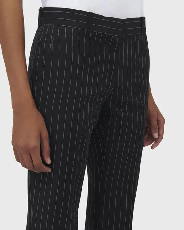 Alexander McQueen High-rise Pinstripe Flared Trousers