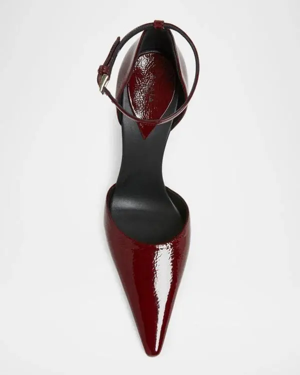 Alaïa 90mm D & Apos;orsay Shiny Leather Ankle-strap Pumps