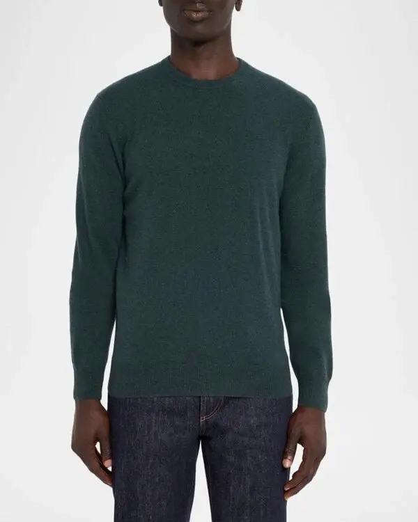 Neiman Marcus Apos;s Cashmere Crewneck Sweater - Black Fore