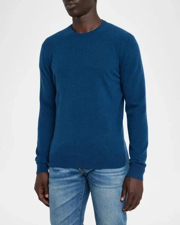 Neiman Marcus Apos;s Cashmere Crewneck Sweater - Denim