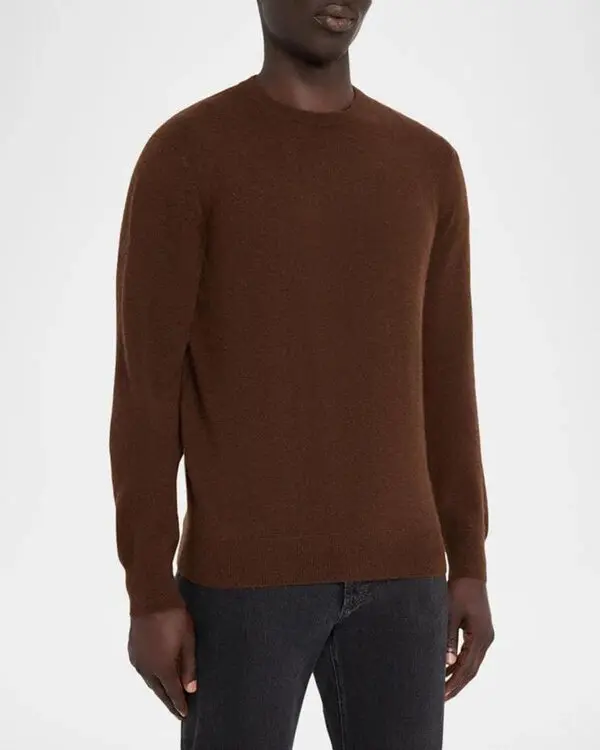 Neiman Marcus Apos;s Cashmere Crewneck Sweater - Umber