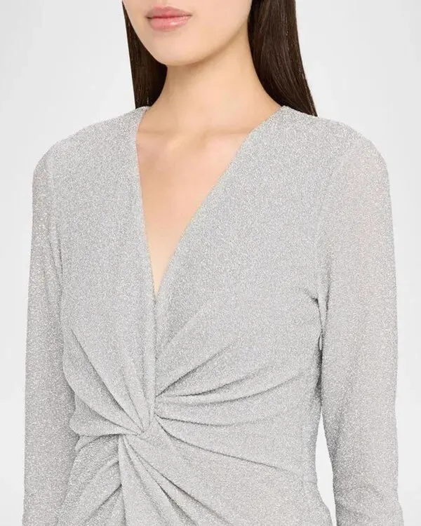 Prabal Gurung Twist Front Long Sleeve Dress